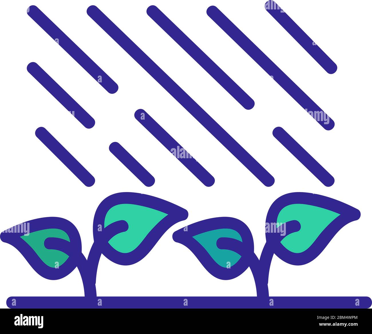 clear rain for flower growth icon vector outline illustration Stock ...