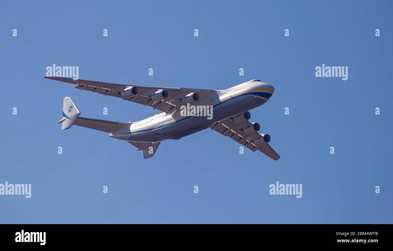 Ukraine, Kyiv - April 23, 2020: Ukrainian cargo plane Antonov AN-225 ...