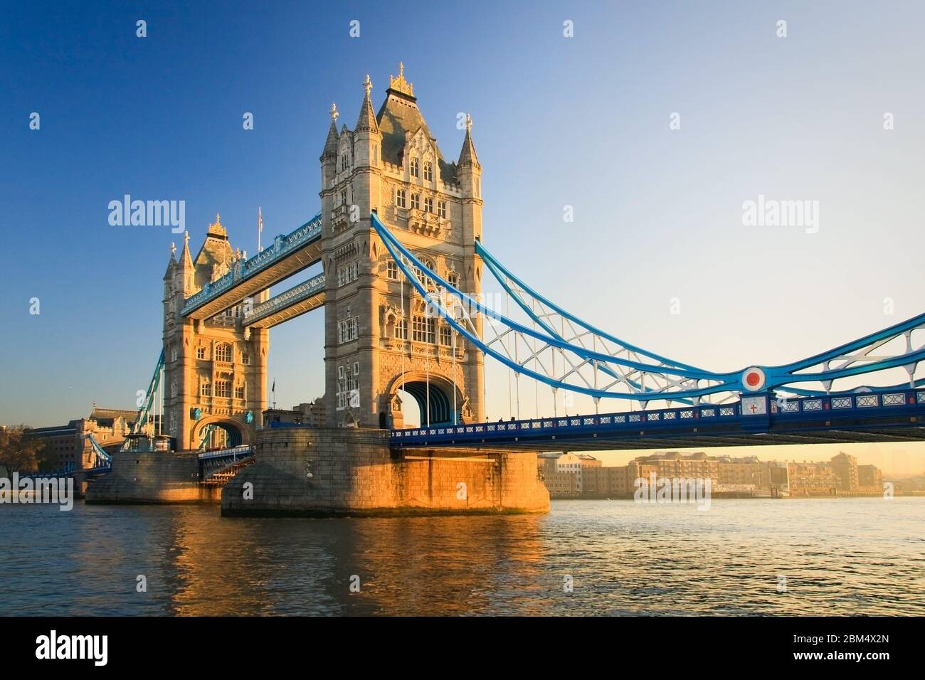 Morning scene with Tower Bridge, London Stock Photo - Alamy