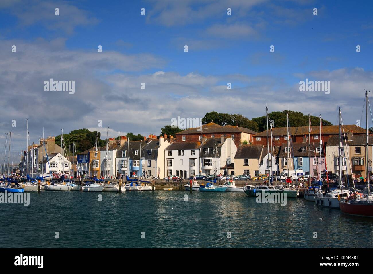 Harbor in town of Waymouth, UK Stock Photo - Alamy