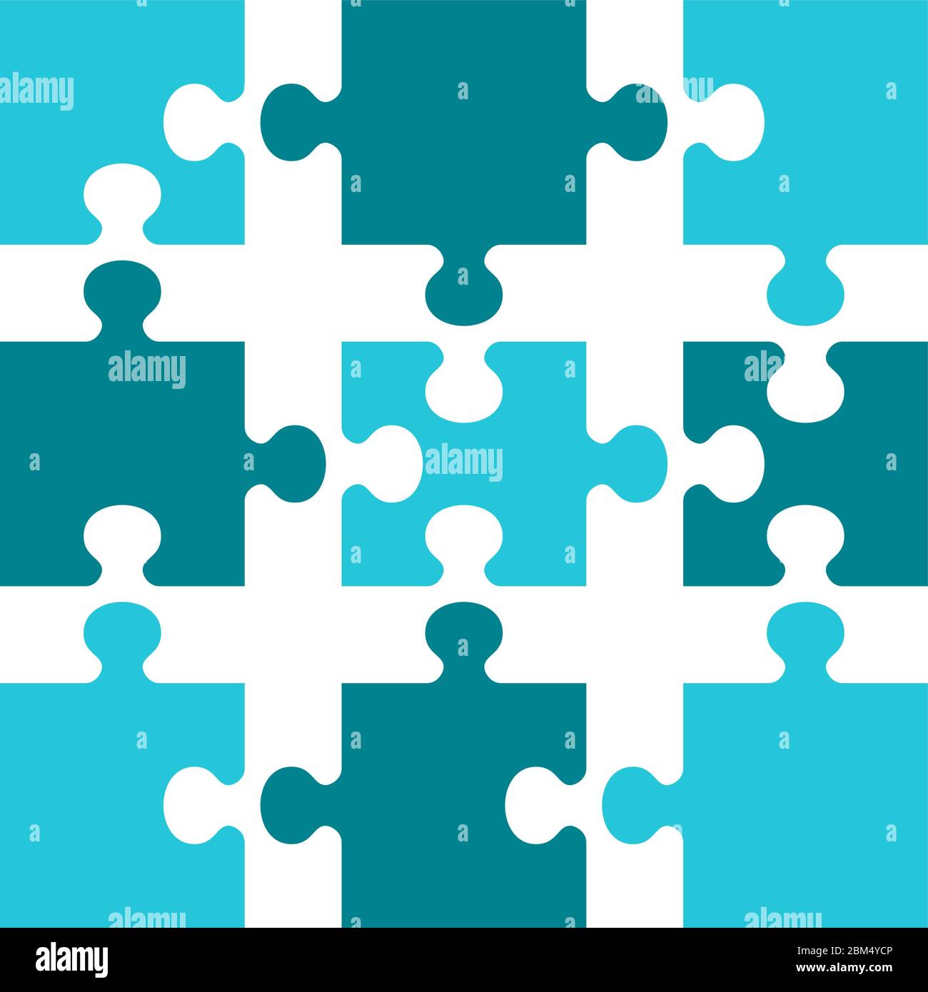 Business concept puzzles. Flat vector cartoon illustration Stock Vector ...