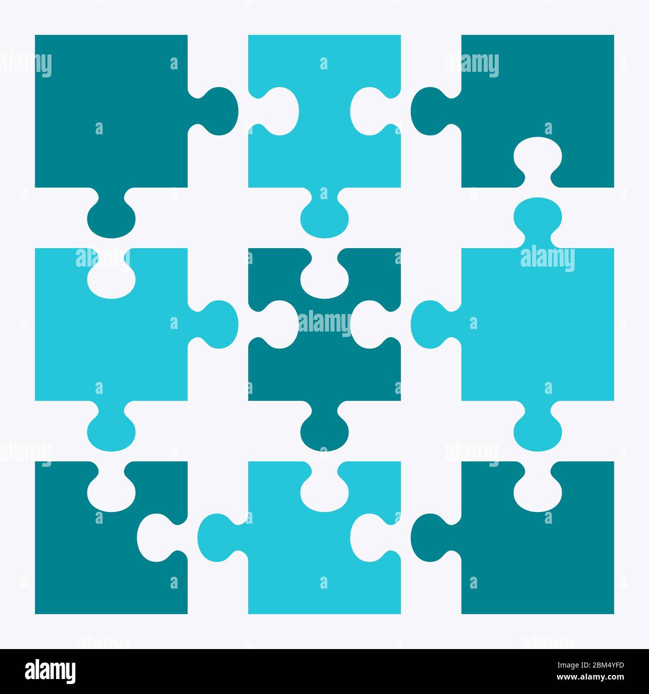 Business concept puzzles. Flat vector cartoon illustration Stock Vector ...