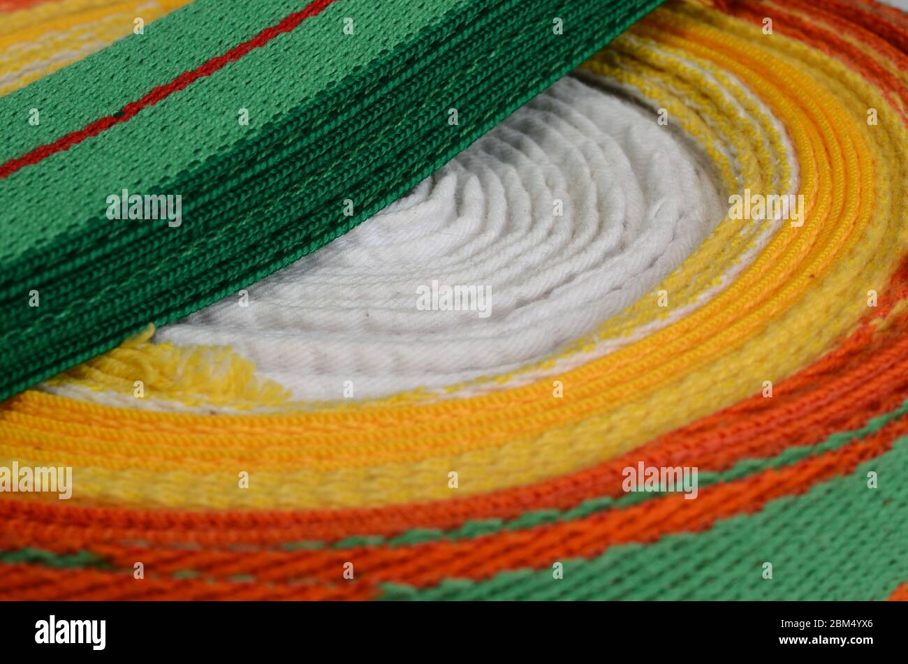 Rolled up belts hi-res stock photography and images - Alamy