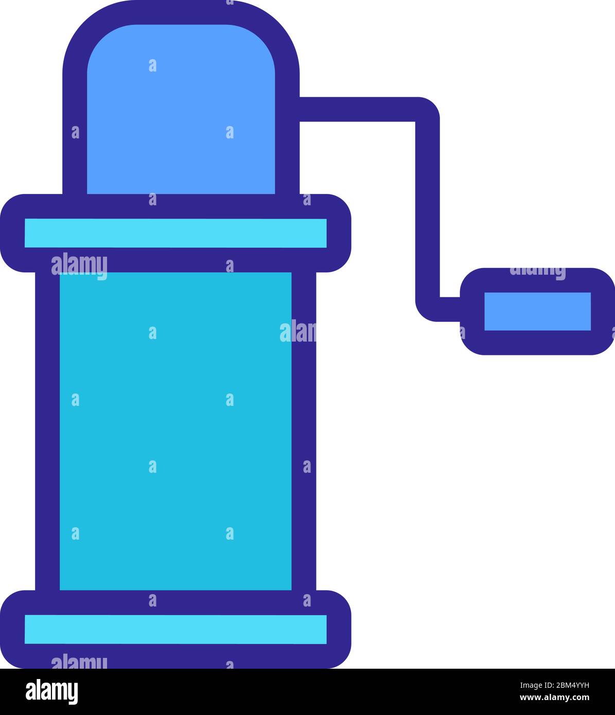 kitchen vegetable cutter with handle icon vector outline illustration ...