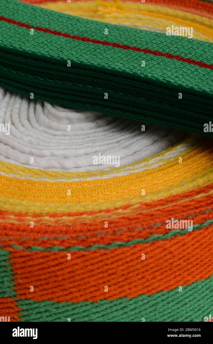 Rolled up belts hi-res stock photography and images - Alamy