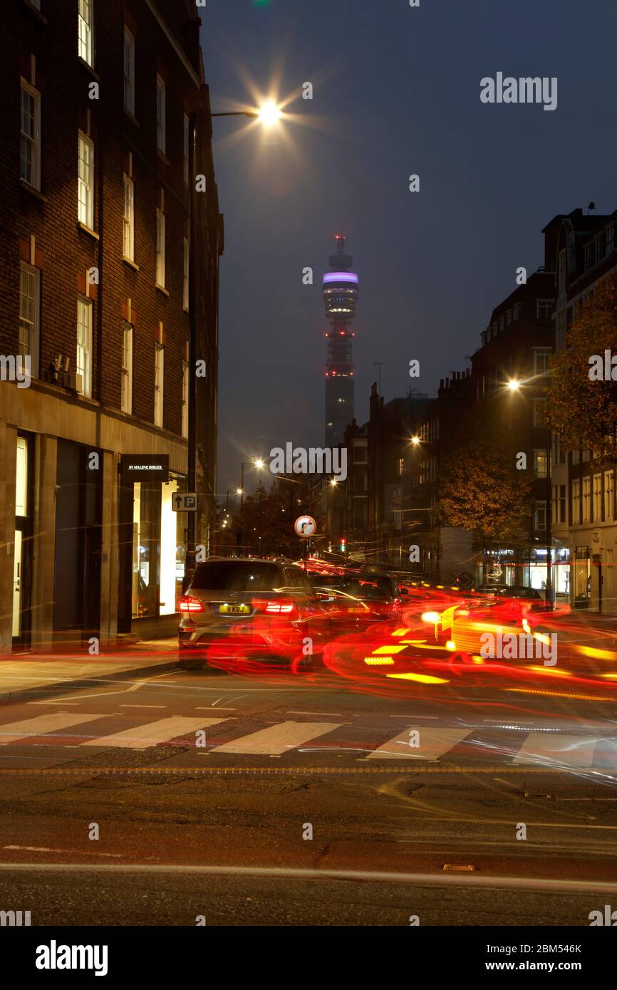 London traffic trail hi-res stock photography and images - Alamy