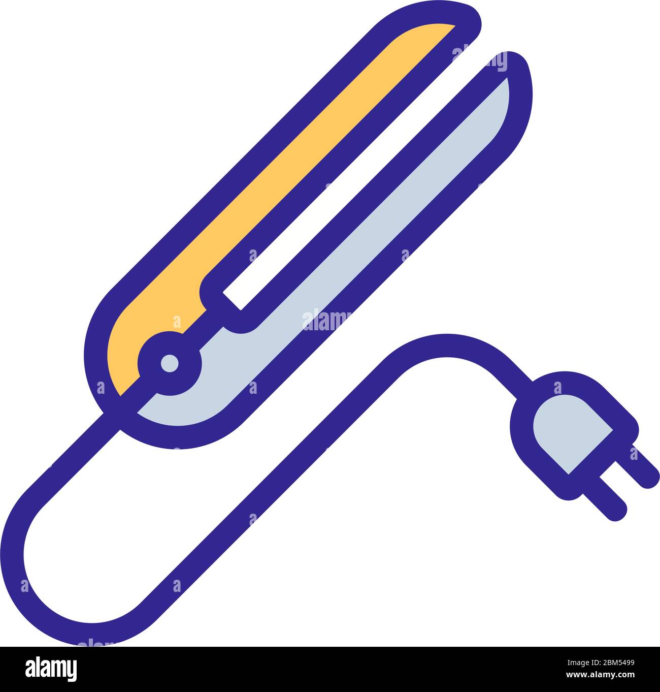 electric hair tongs icon vector outline illustration Stock Vector Image ...