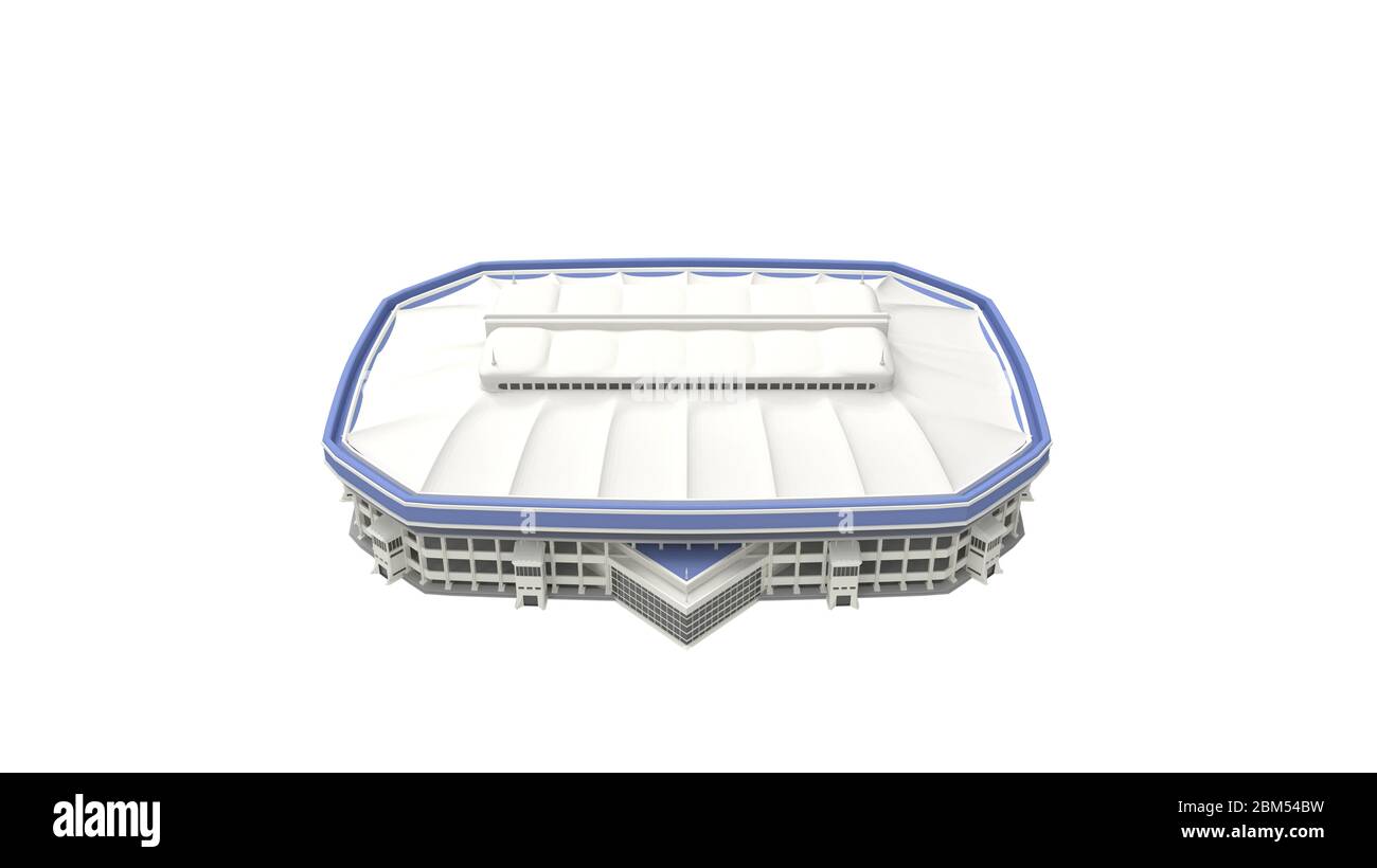 3D rendering of a stadium soccer football building structure isolated ...