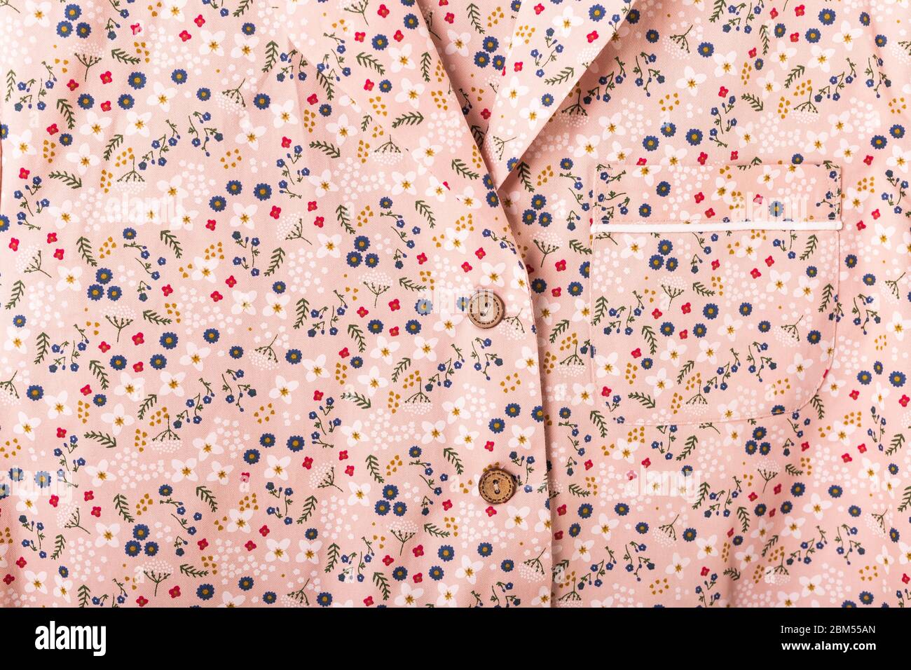 Close-up detail and fabric texture of a pajama. Home wear, sleepwear ...