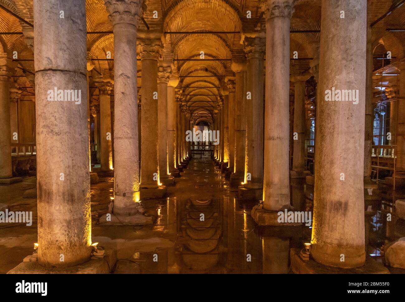 Istanbul, Turkey - the largest of several hundred ancient cisterns ...