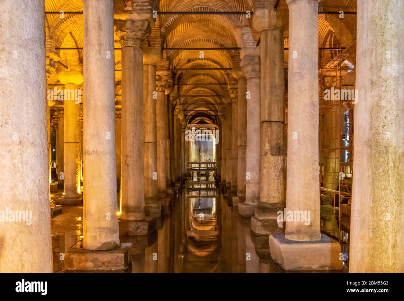Istanbul, Turkey - the largest of several hundred ancient cisterns ...