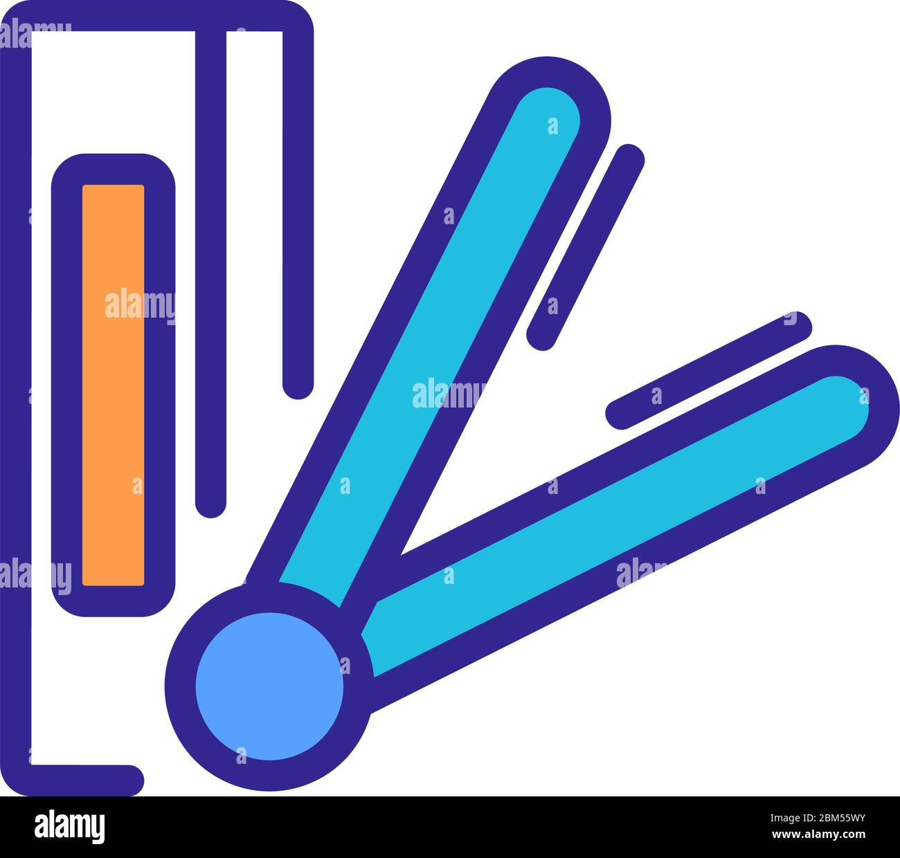 professional hair straightener icon vector outline illustration Stock Vector Image & Art - Alamy