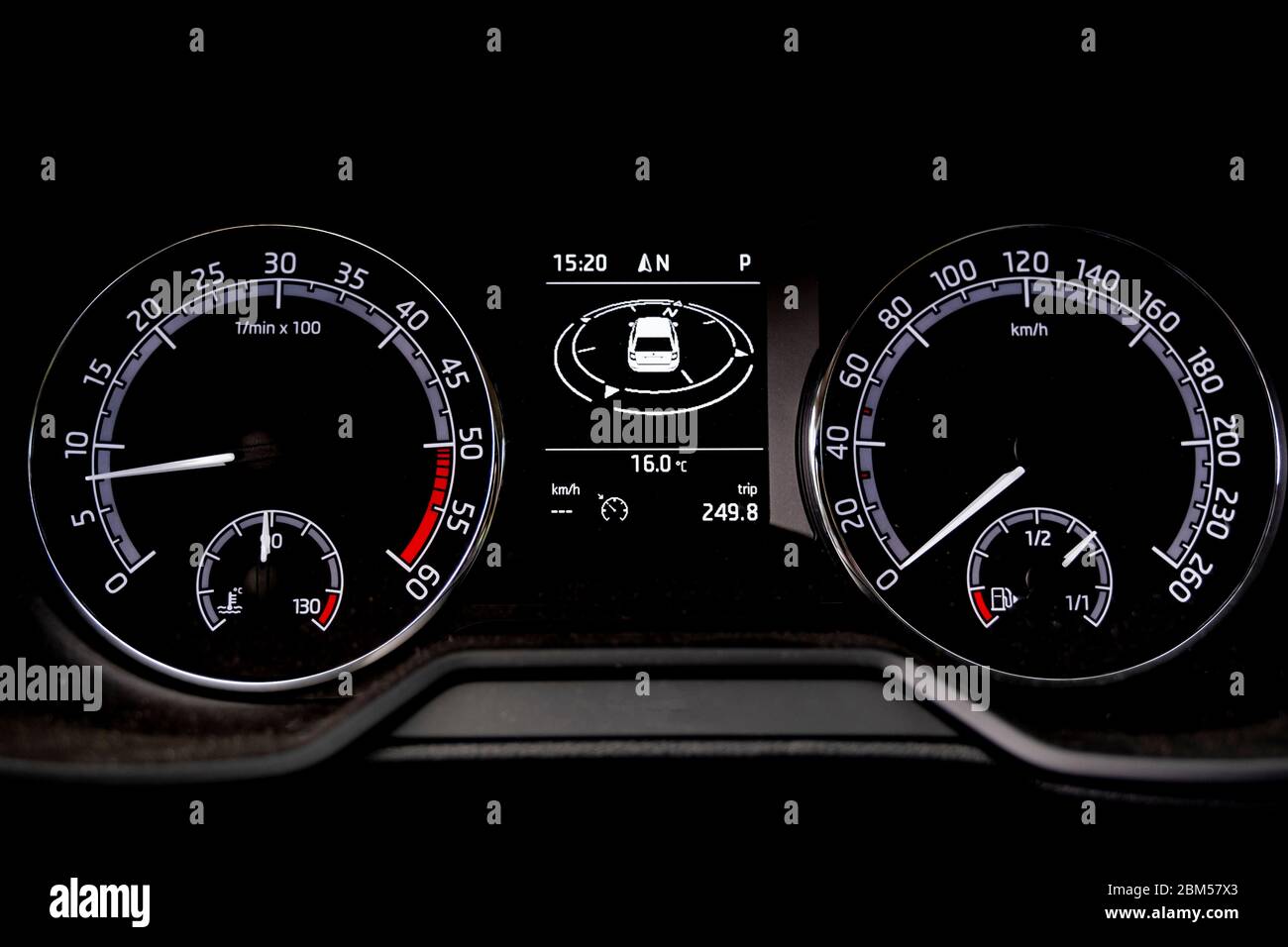 Odometer Car digital modern , Panel of devices of car afoot. background ...