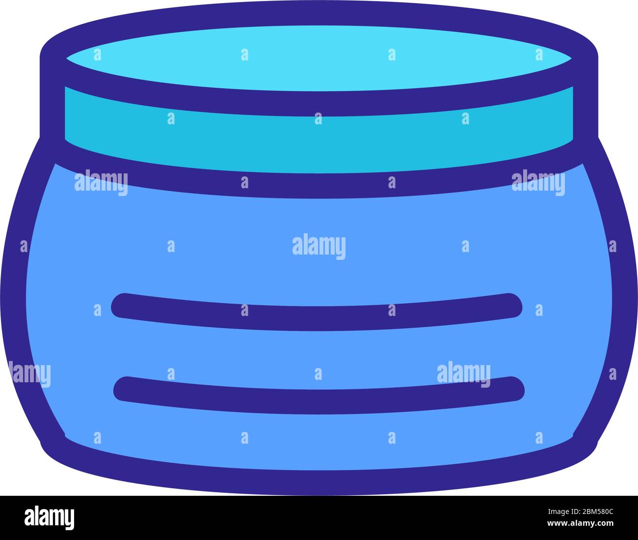 cream jar icon vector outline illustration Stock Vector Image & Art - Alamy