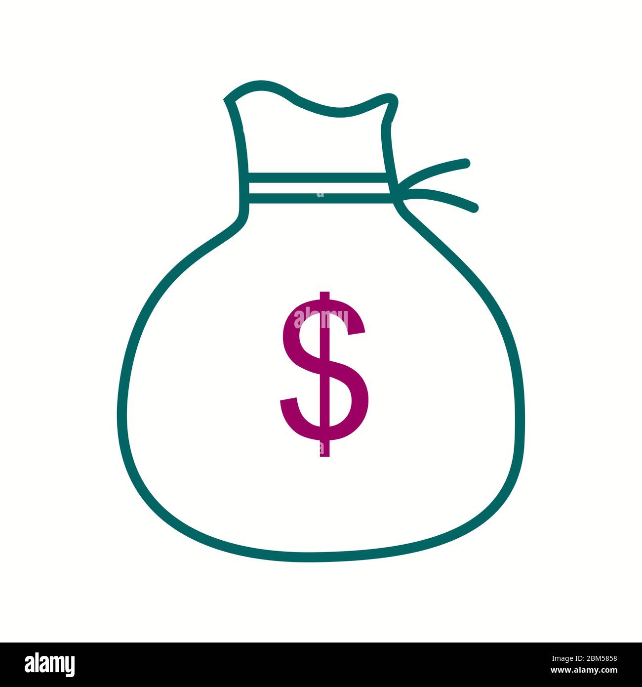 Money icon bag vector Stock Vector Images - Alamy