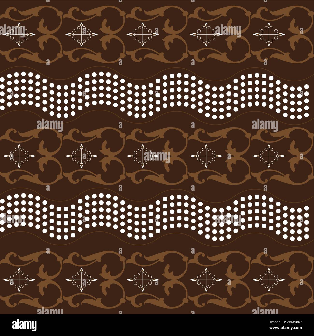 Unique pattern on Javanese batik with dark brown color design Stock ...