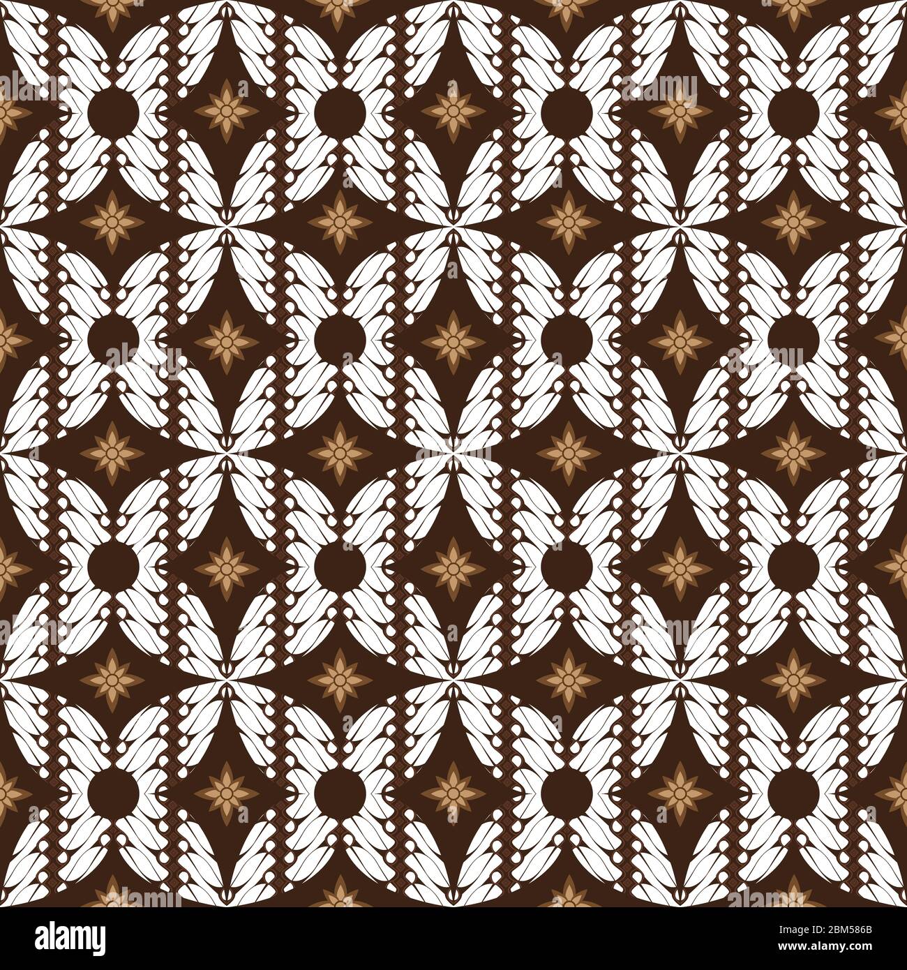Modern Java batik circle motifs with white brown color design Stock ...