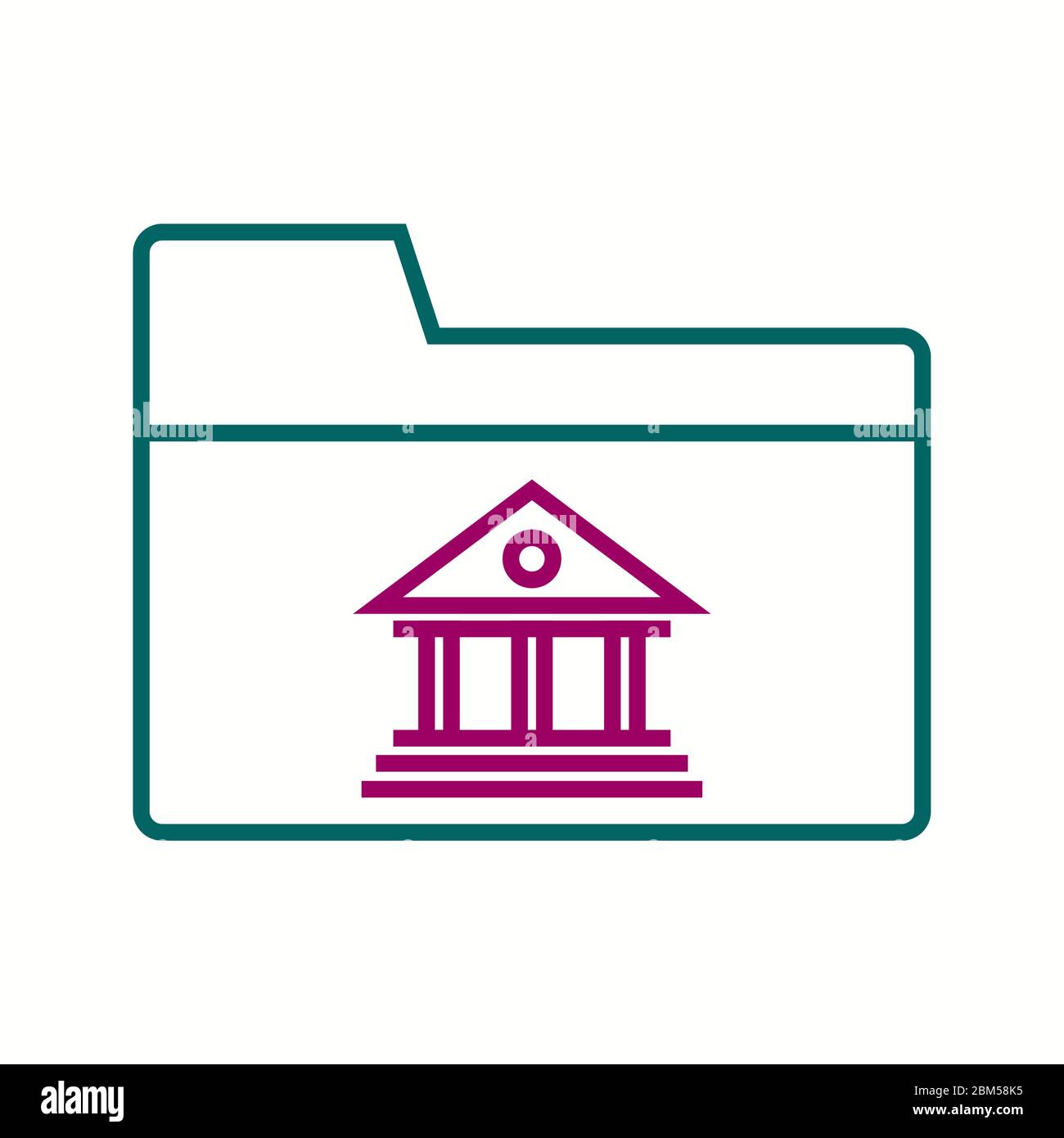 Beautiful Bank folder Vector line icon Stock Vector Image & Art - Alamy
