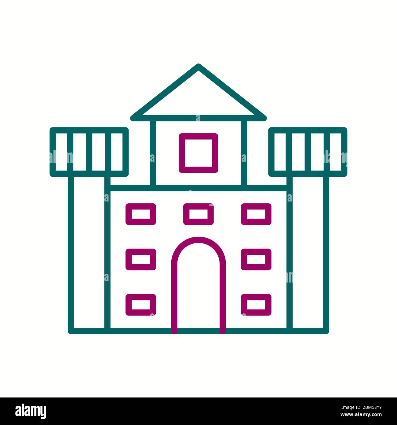Beautiful Castle Vector line icon Stock Vector Image & Art - Alamy