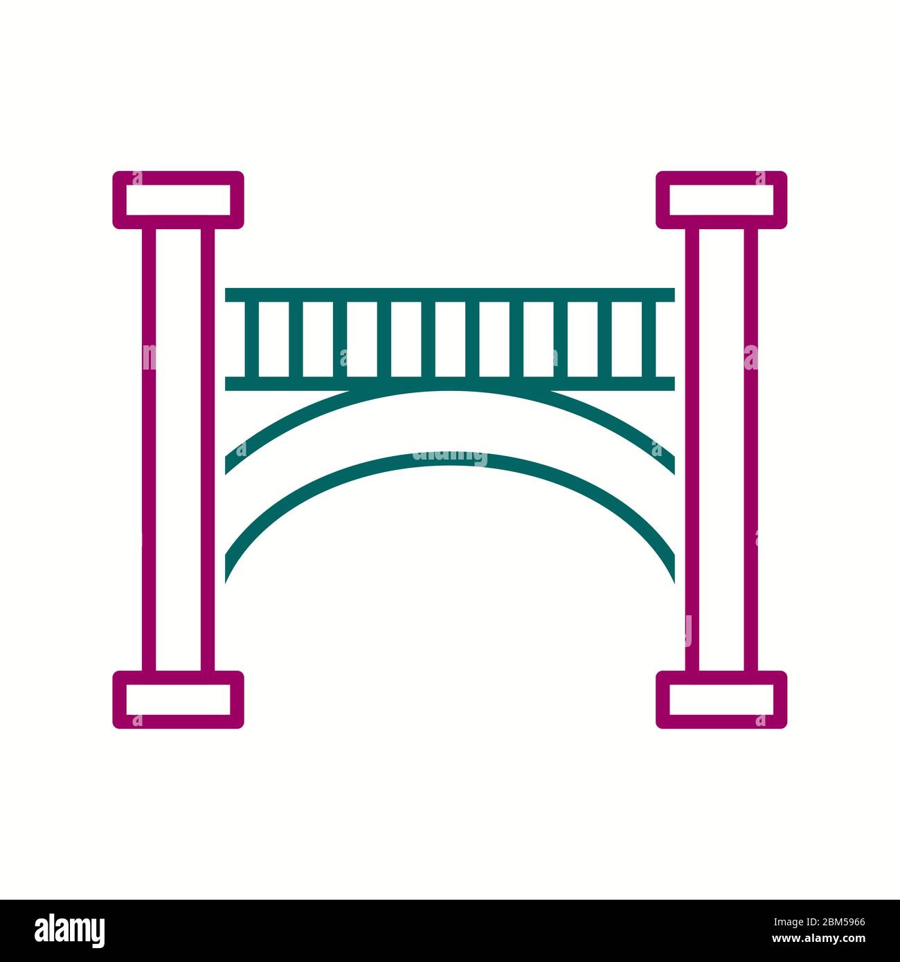 Beautiful bridge vector line icon Stock Vector Image & Art - Alamy