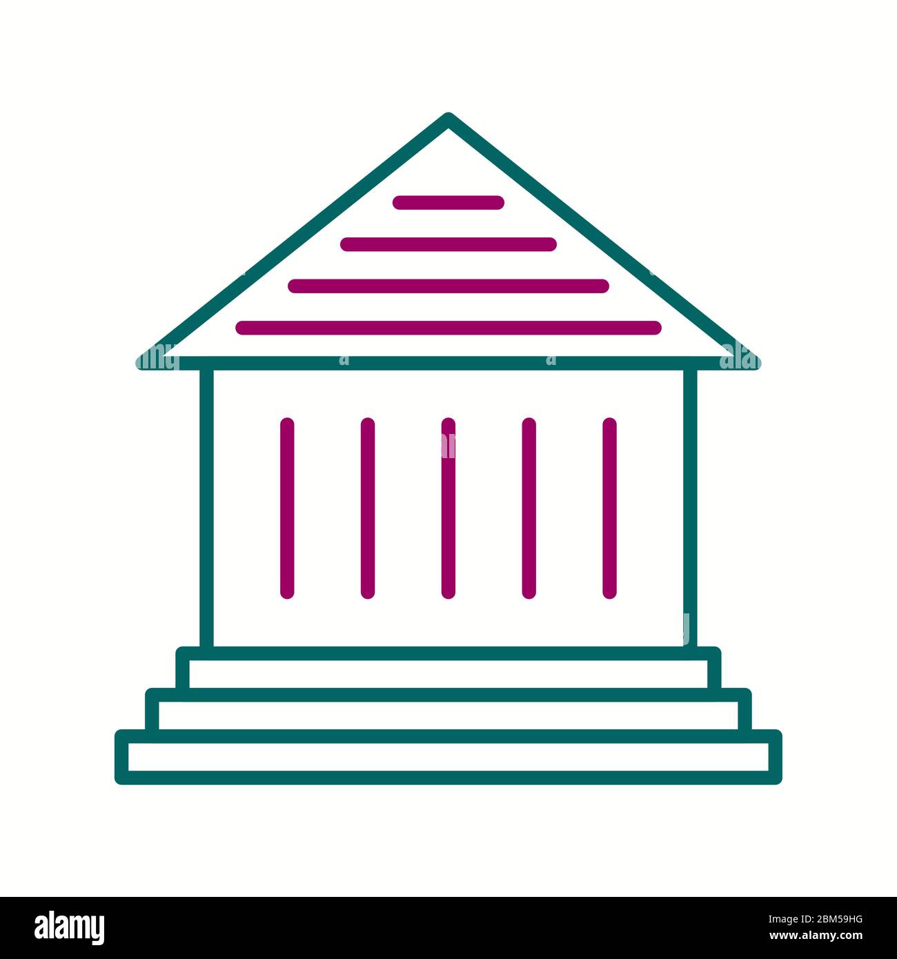 Beautiful bank Vector line icon Stock Vector Image & Art - Alamy
