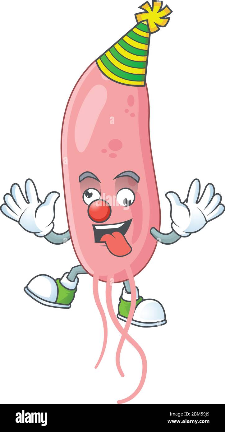 Amusing Clown vibrio cholerae cartoon character mascot style Stock ...