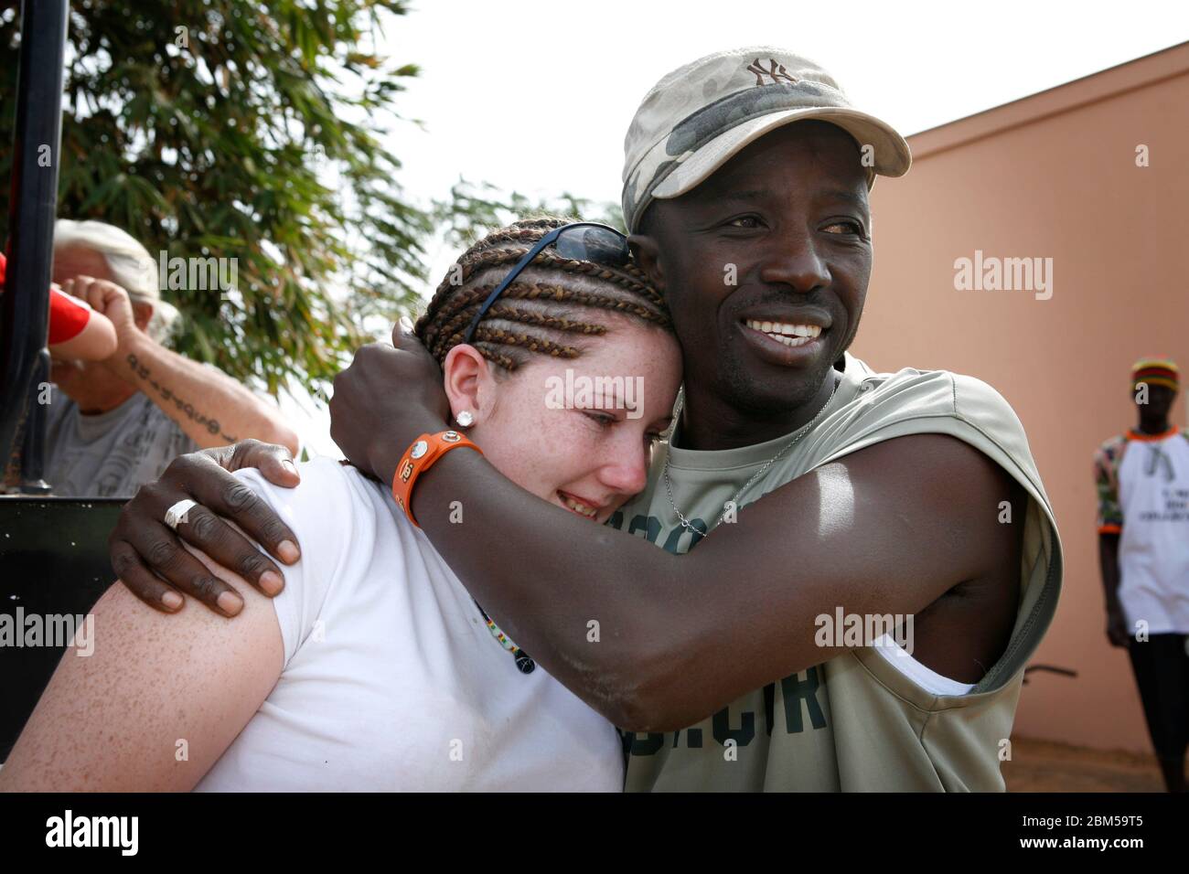 Members of the Gunjar project say goodbye to a youth group from ...