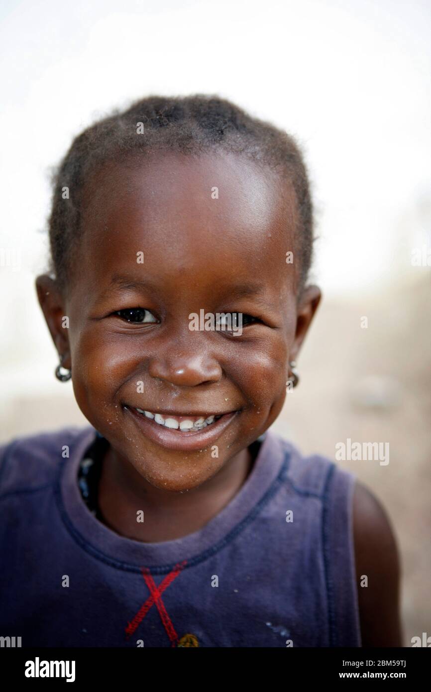 Smiling child. Gunjar, Gambia Stock Photo - Alamy