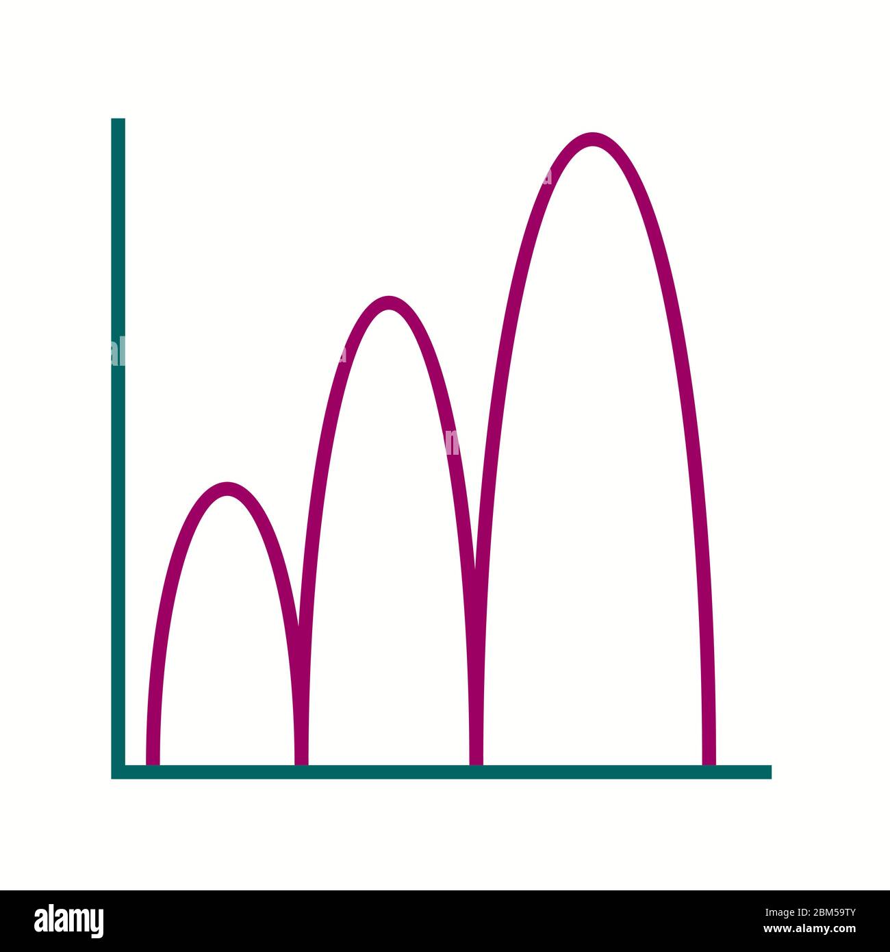 Bell shaped graph vector line icon Stock Vector Image & Art - Alamy