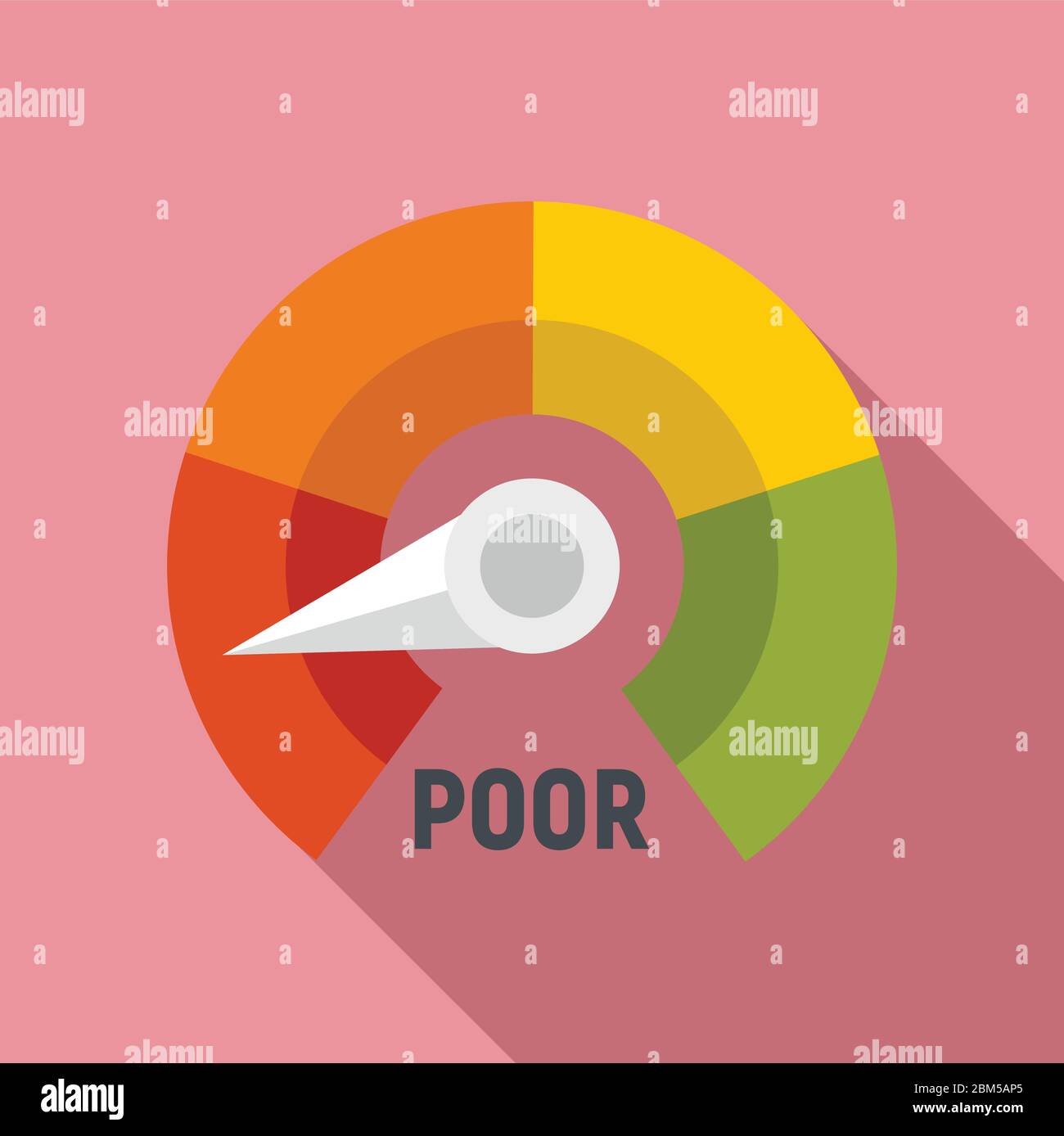 Poor level score icon. Flat illustration of poor level score vector ...