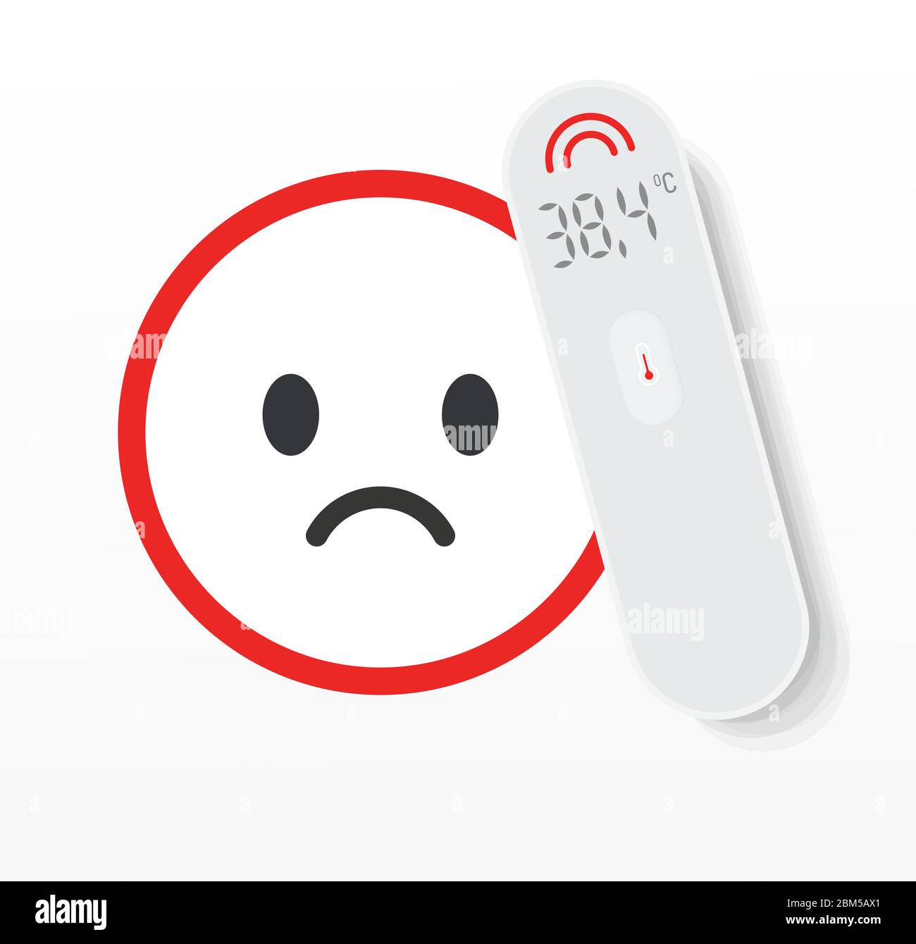 Isolated thermometer vector illustration. Sickness detection icon ...