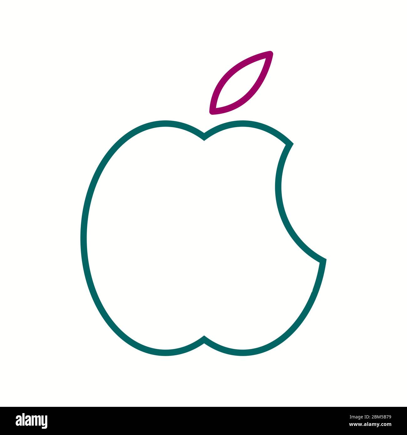Beautiful Apple logo vector line icon Stock Vector Image & Art - Alamy