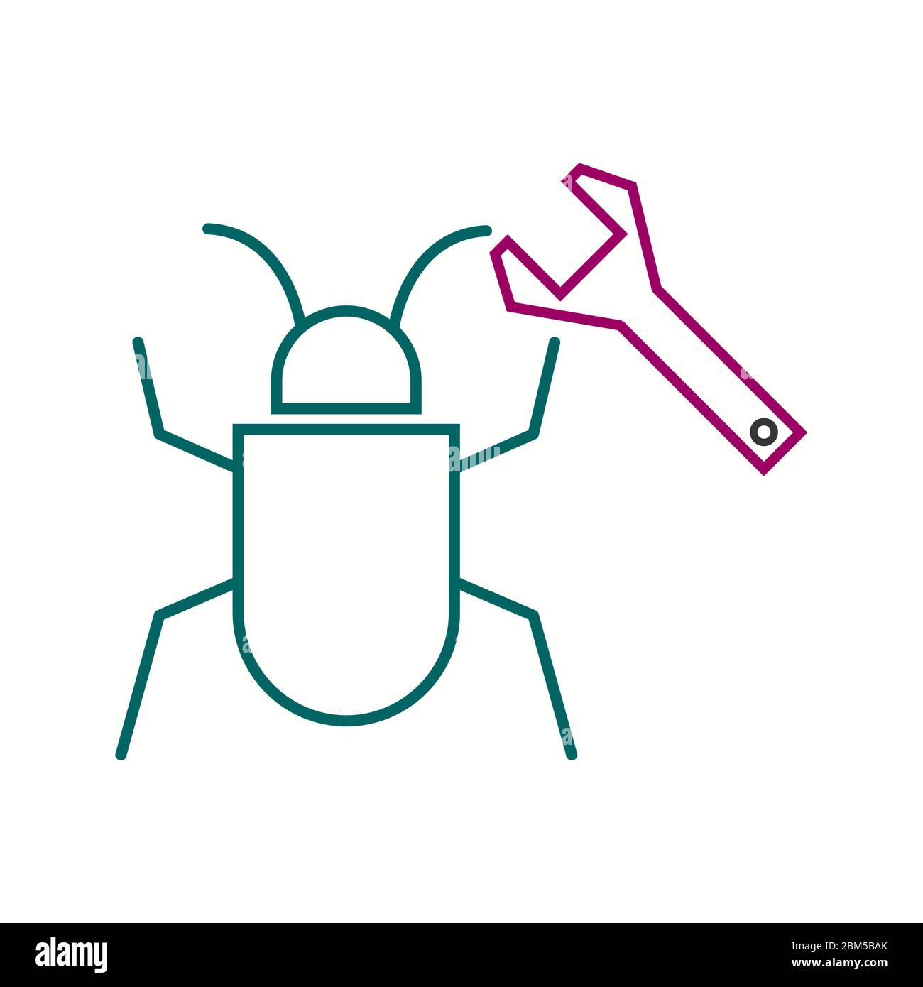 Bug fixing icon Cut Out Stock Images & Pictures - Alamy