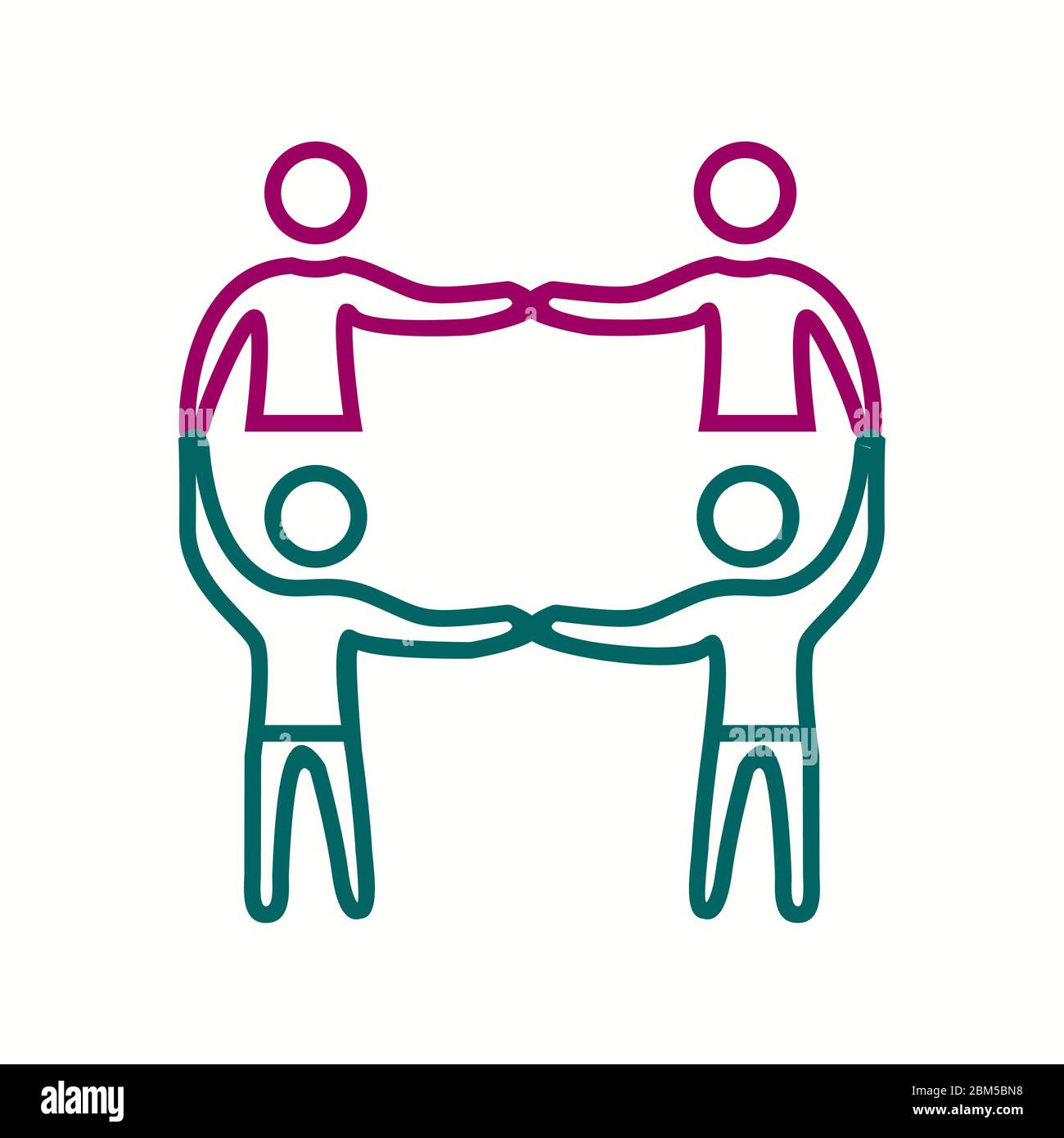 Beautiful Team vector line icon Stock Vector Image & Art - Alamy