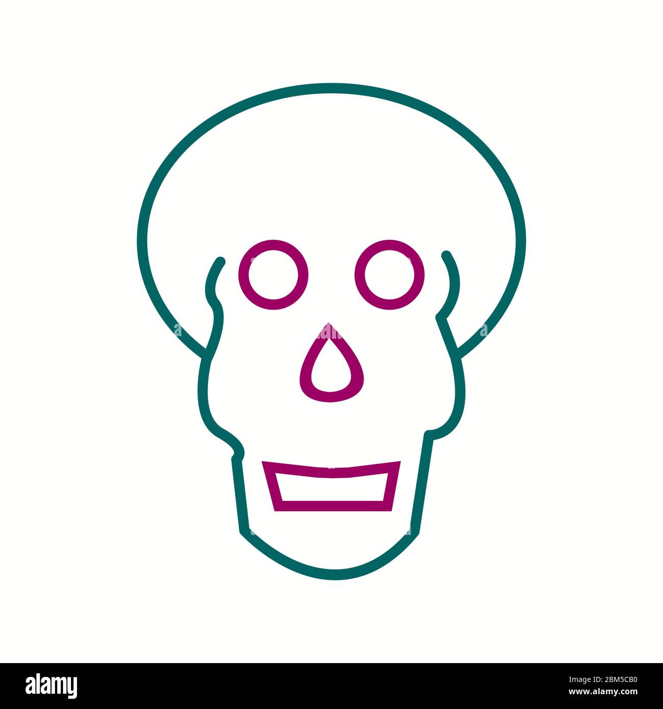 Beautiful Skull vector line icon Stock Vector Image & Art - Alamy