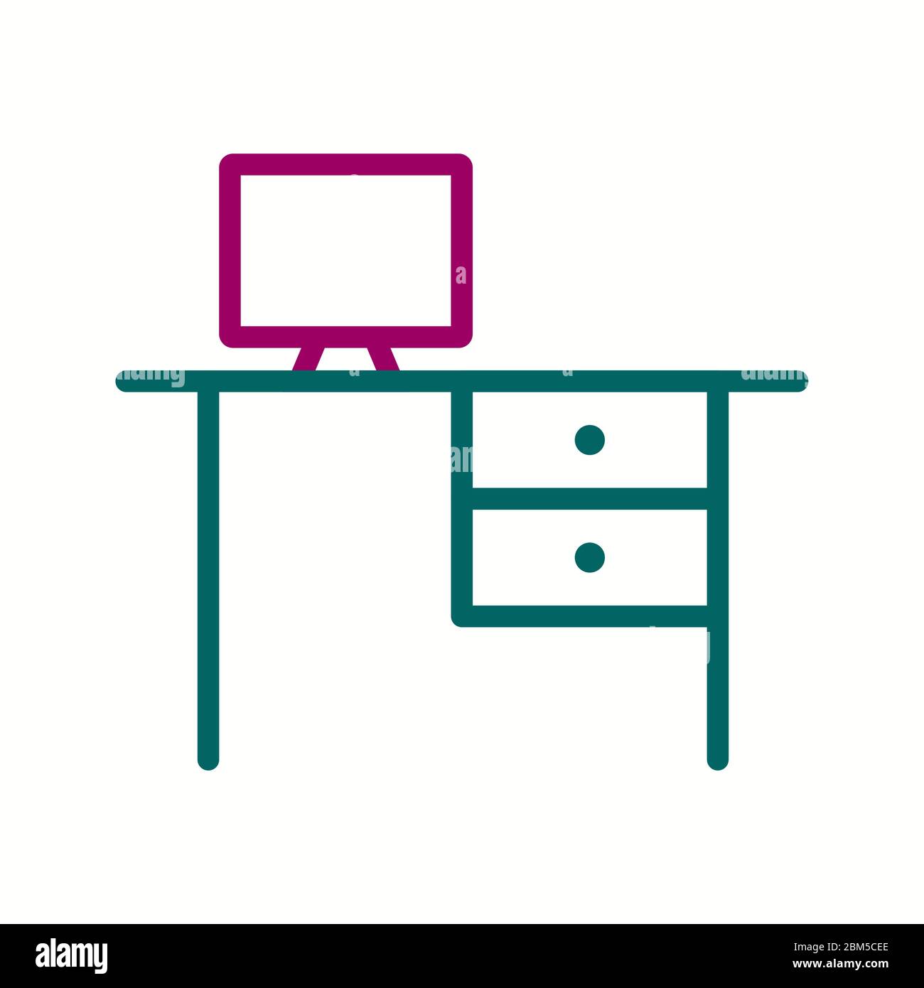 Beautiful Workplace vector line icon Stock Vector Image & Art - Alamy