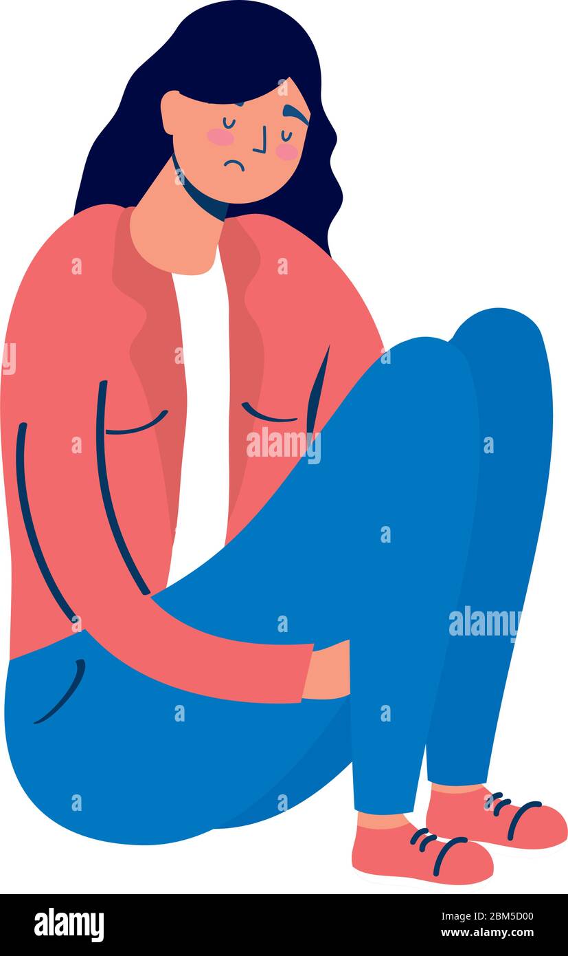 elegant business woman stressed character Stock Vector Image & Art - Alamy