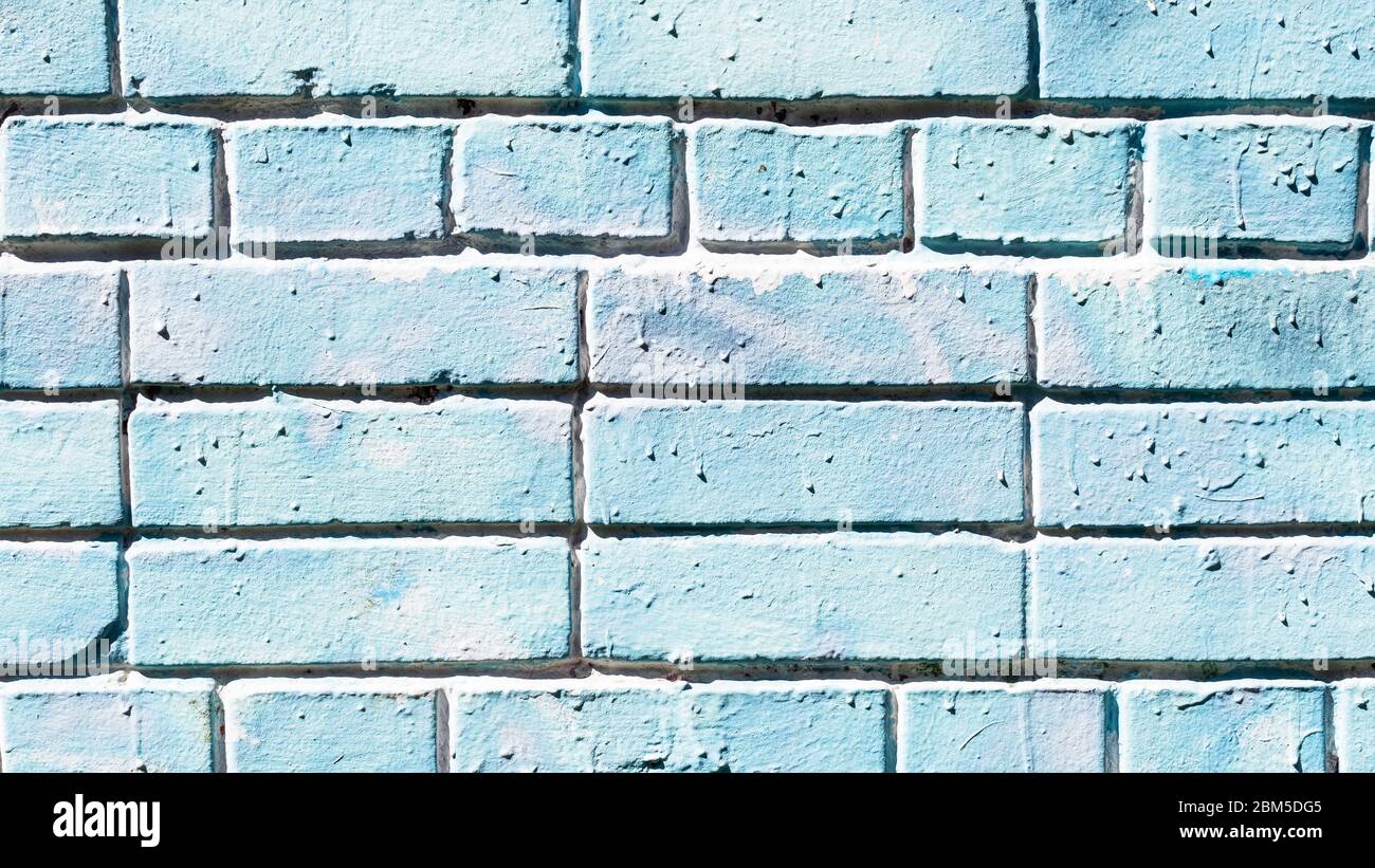 panoramic construction background - outdoor wall of house from blue ...