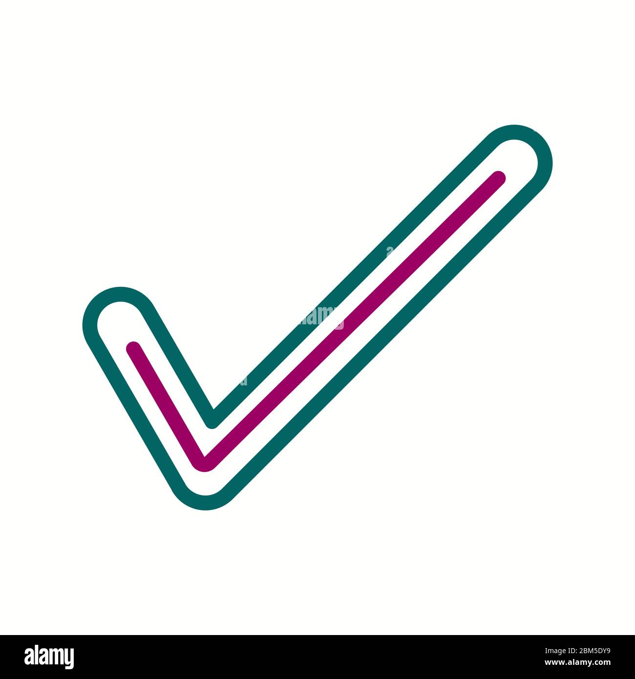 Beautiful Tick vector line icon Stock Vector Image & Art - Alamy