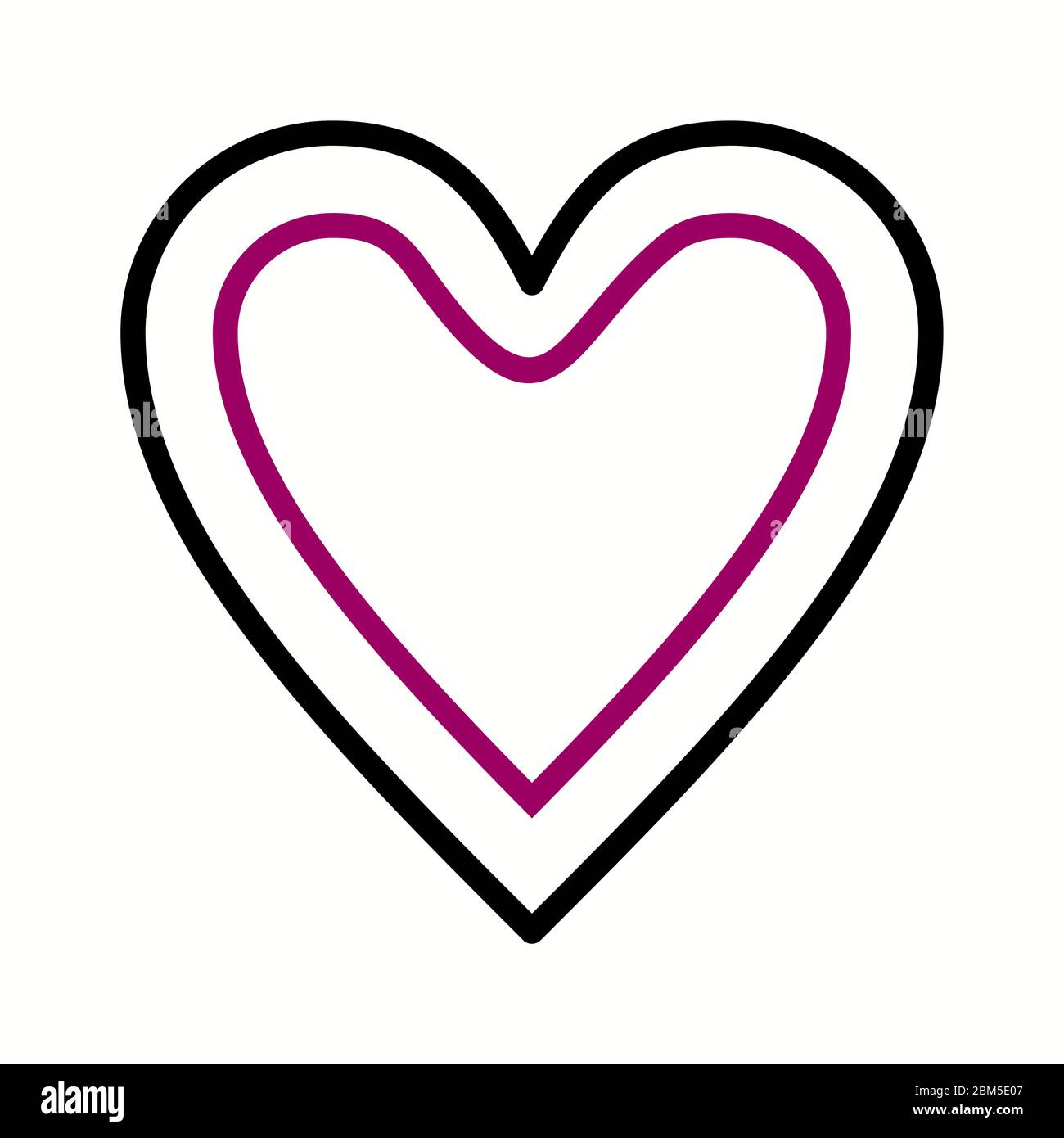 Beautiful Heart vector line icon Stock Vector Image & Art - Alamy