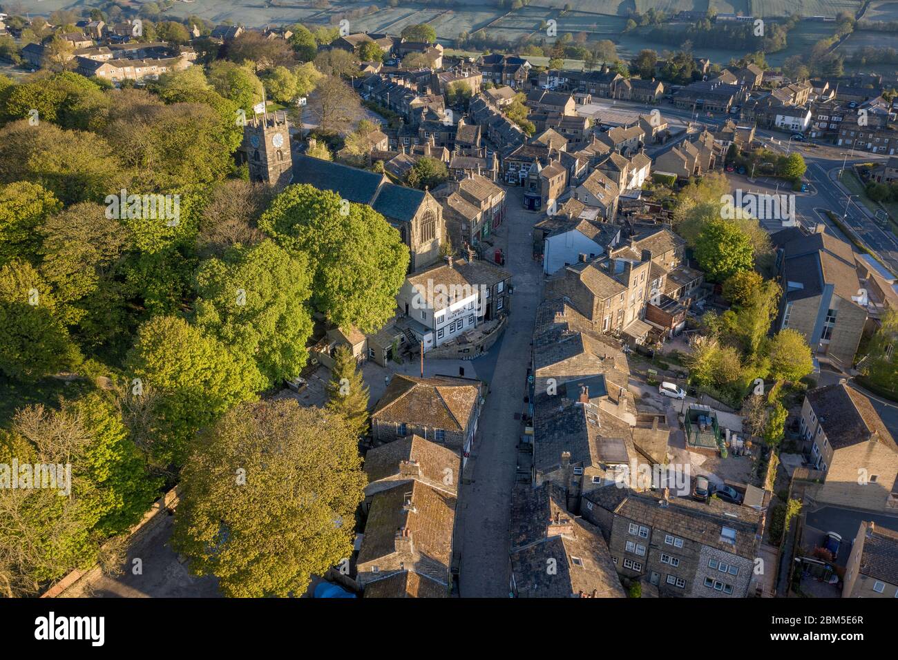 Aerial view keighley west yorkshire hi-res stock photography and images ...