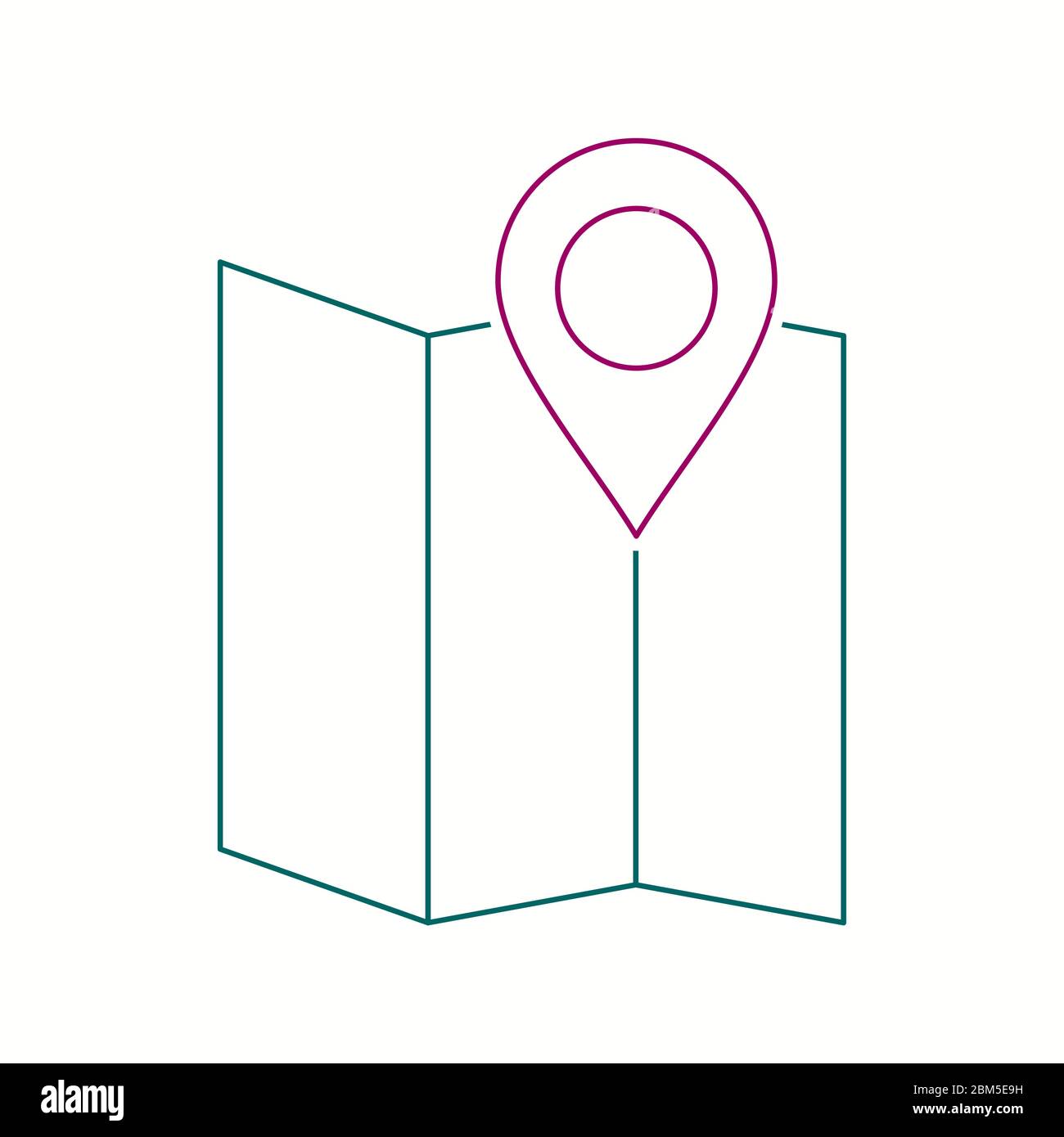 Mark on maps line icon Stock Vector Image & Art - Alamy