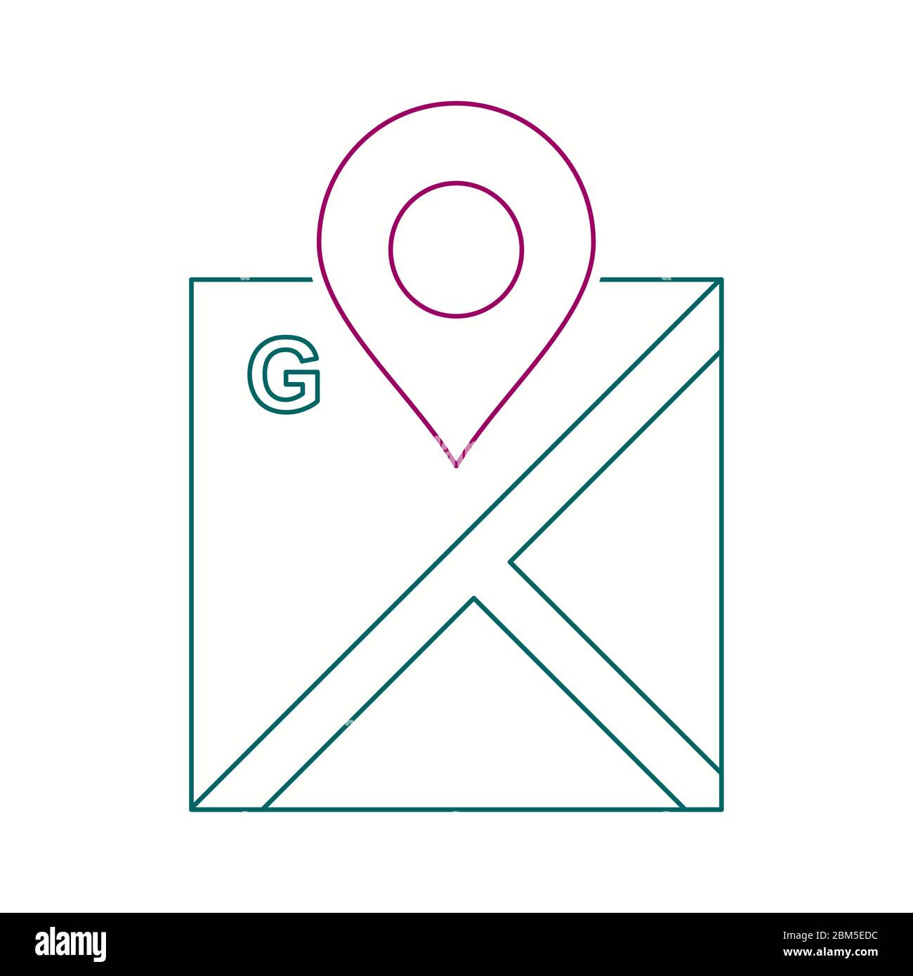 Mark on maps line icon Stock Vector Image & Art - Alamy