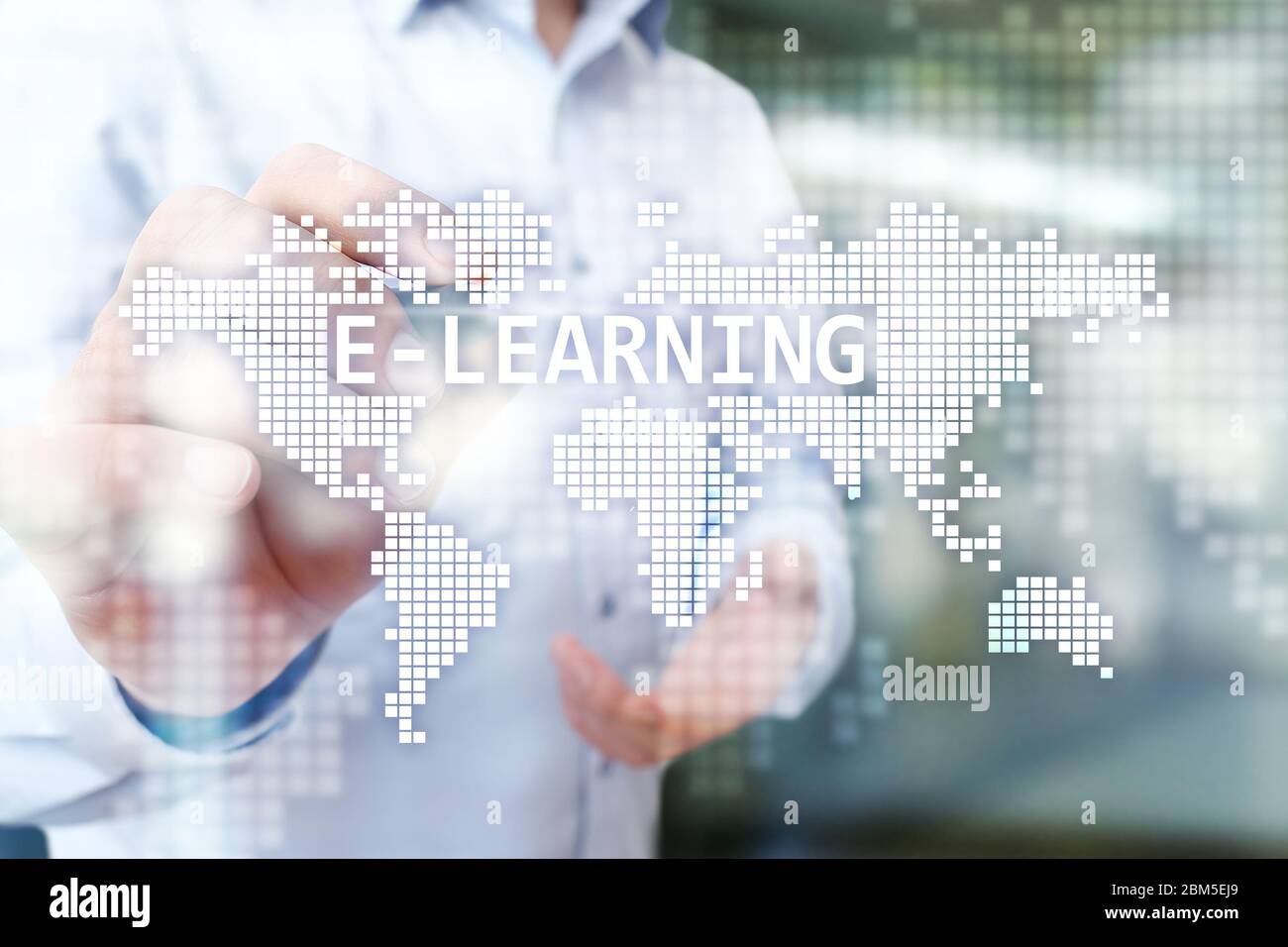 E-learning, International online education concept. Internet and ...