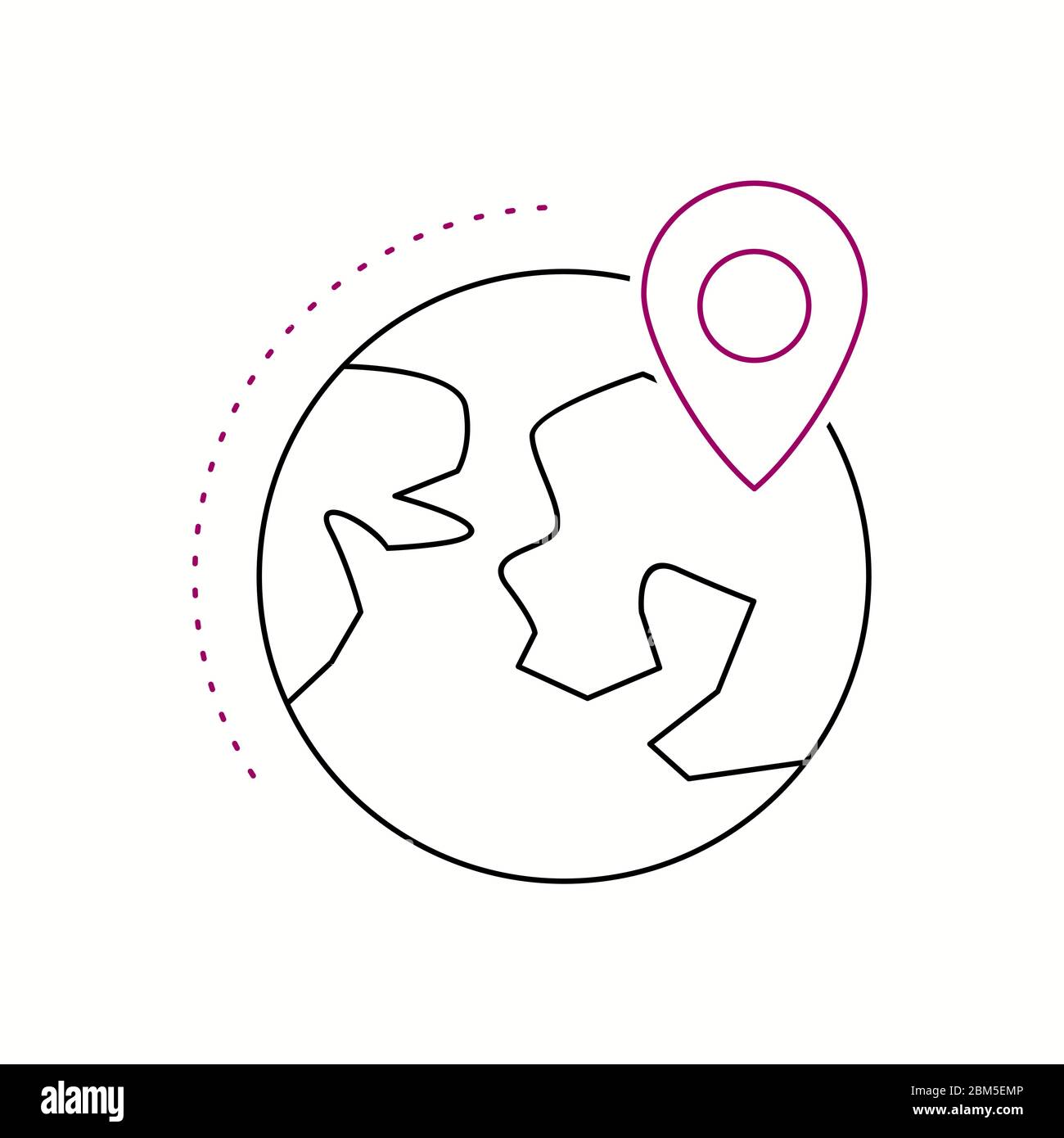 Find on Maps line icon Stock Vector Image & Art - Alamy