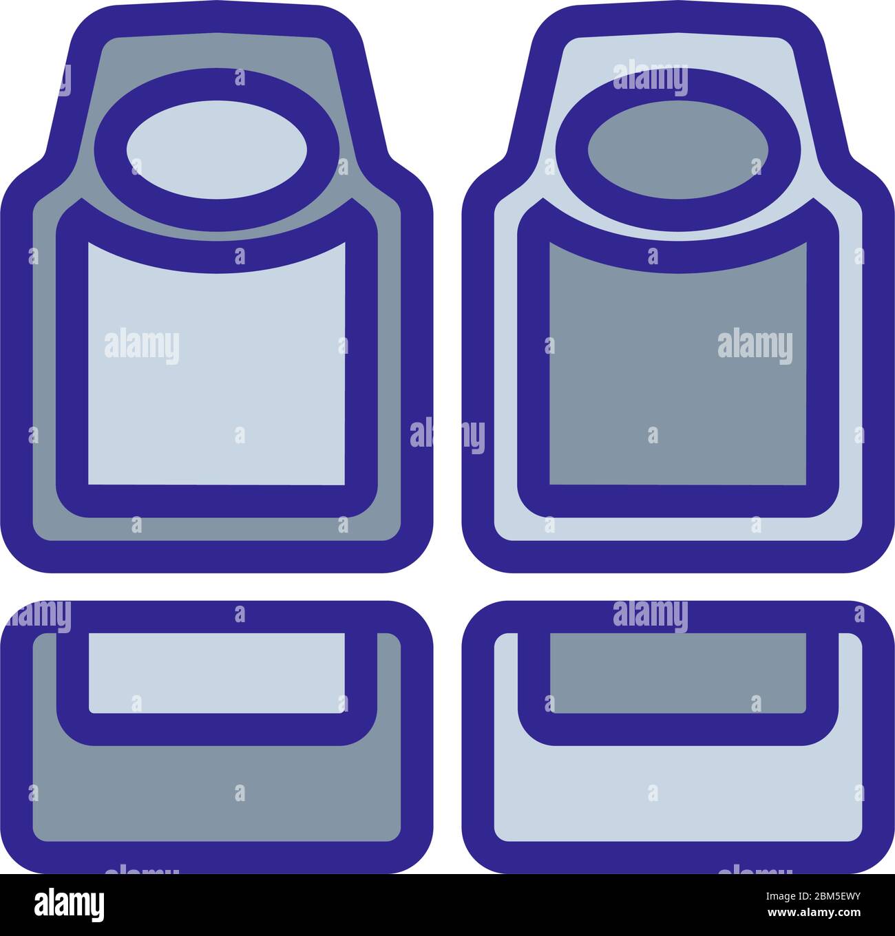 horizontal striped car mats icon vector outline illustration Stock ...