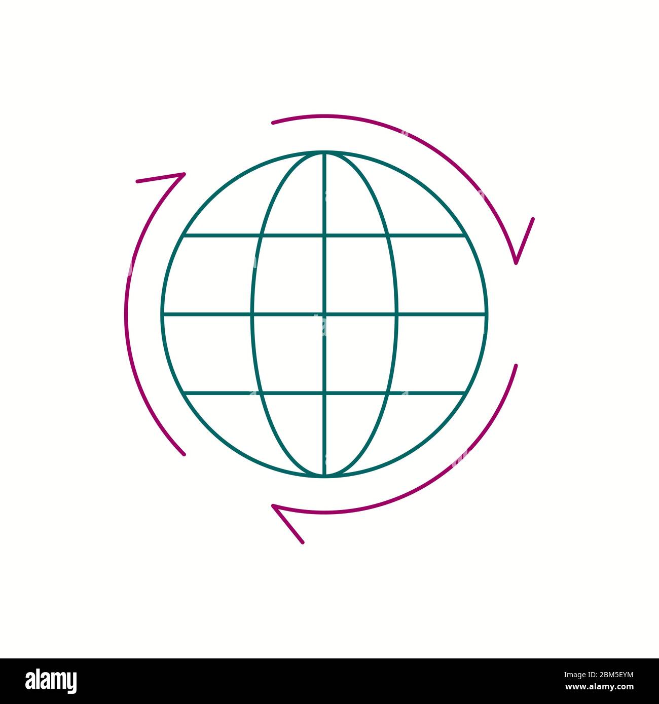 Beautiful Globe line icon Stock Vector Image & Art - Alamy