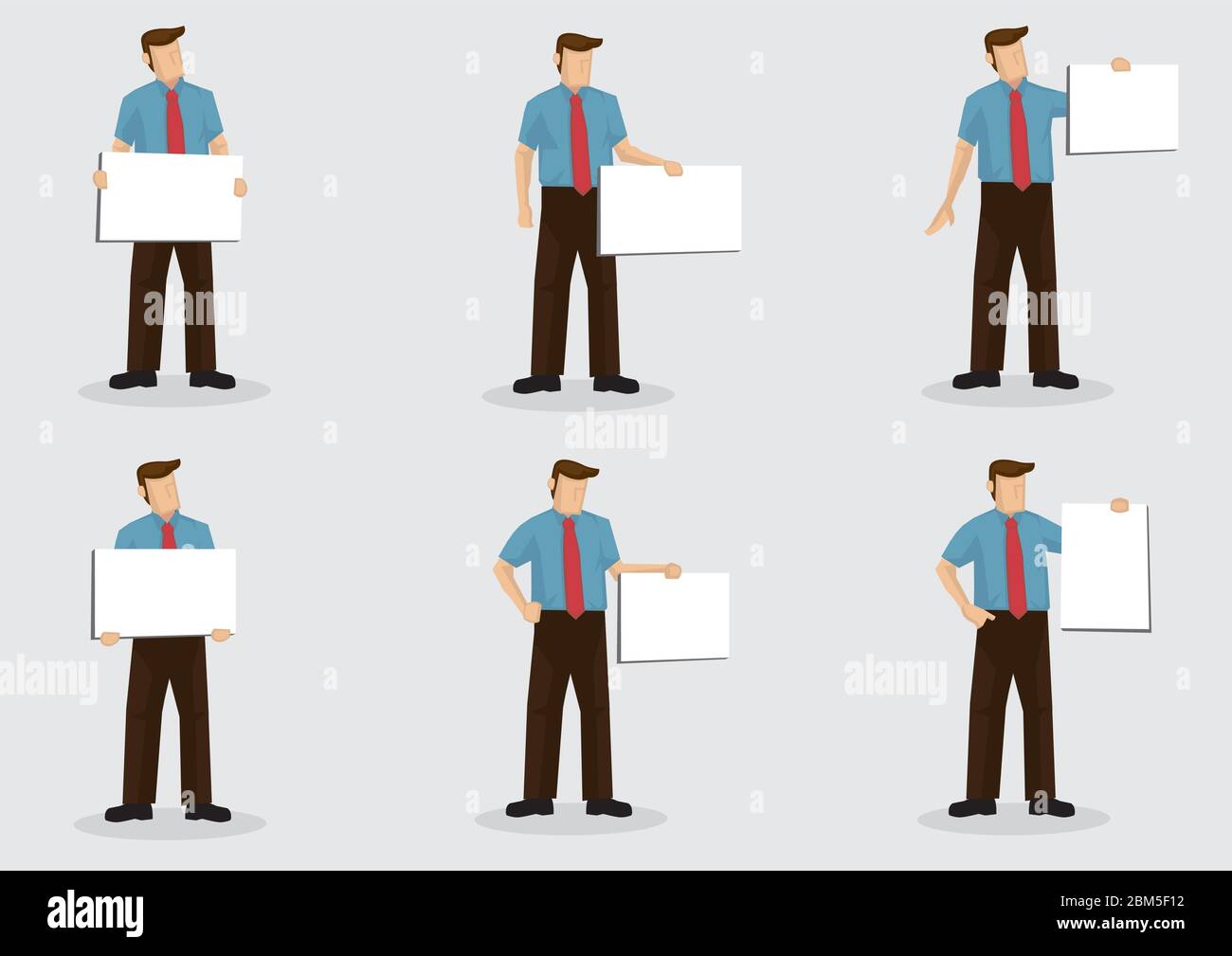 Business cartoon people holding signs hi-res stock photography and ...