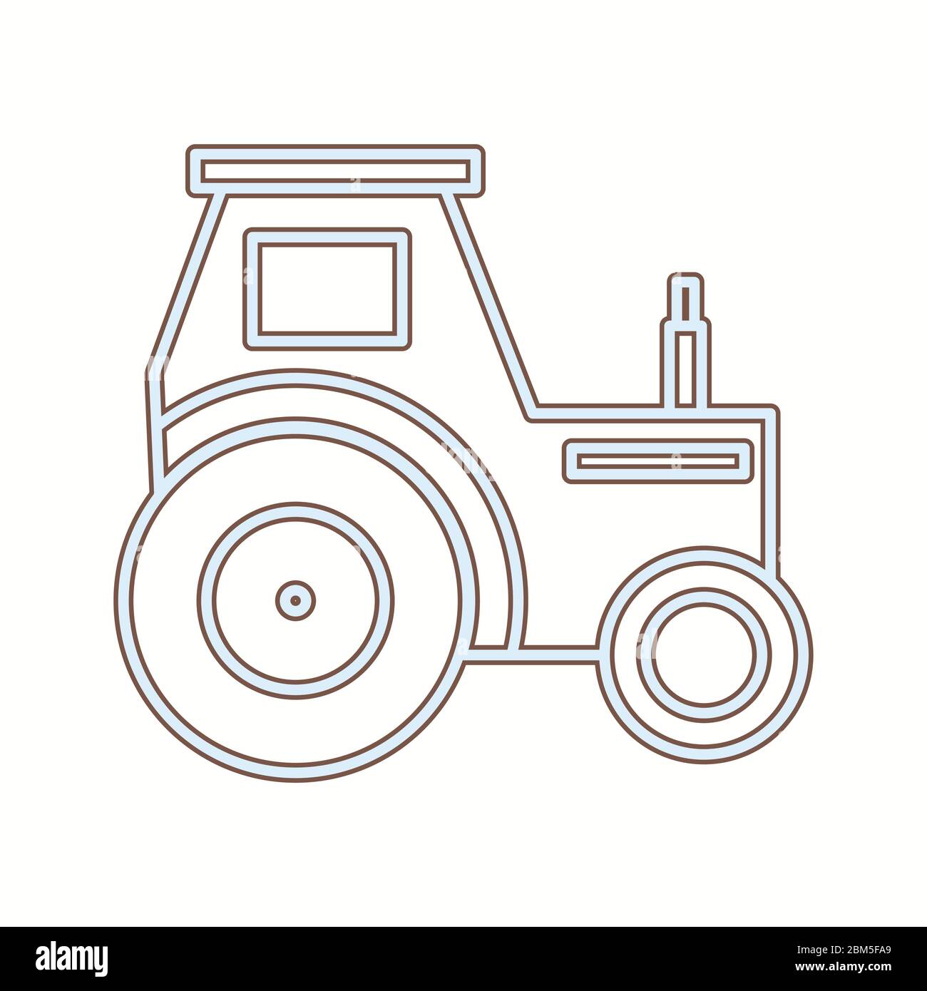 Beautiful Tractor Vector line icon Stock Vector Image & Art - Alamy
