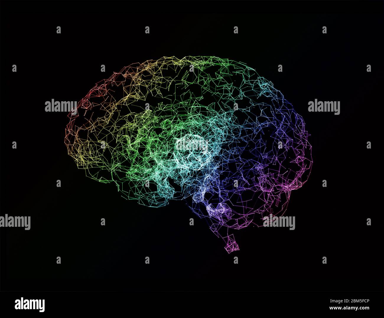 Human brain illustration colour hi-res stock photography and images - Alamy